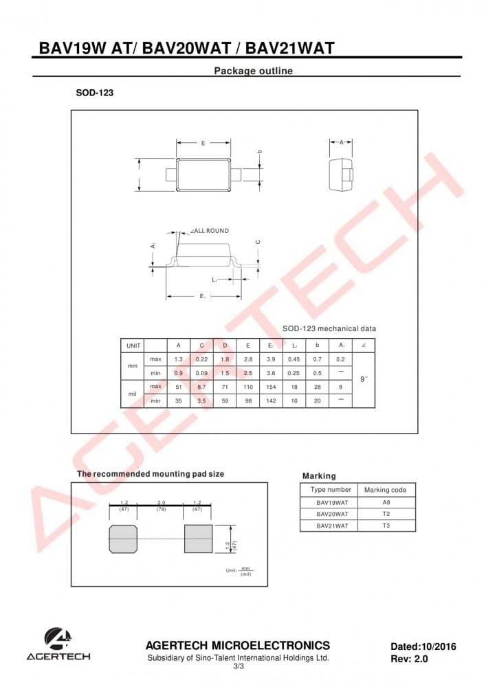 BAV21WAT datasheet page 3