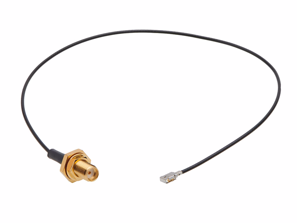 SMA Straight Jack Bulkhead to I-PEX MHF1 LK Plug on 1.37mm Cable, 101.60mm Length, 50 Ohms