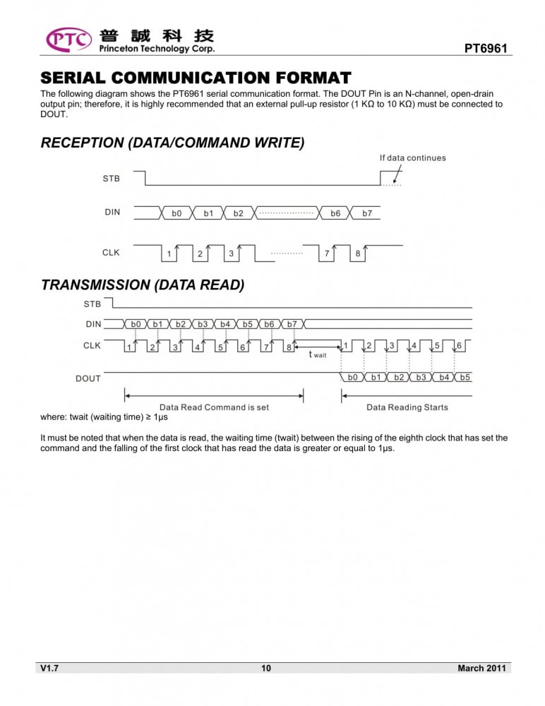 PT6961 datasheet page 10