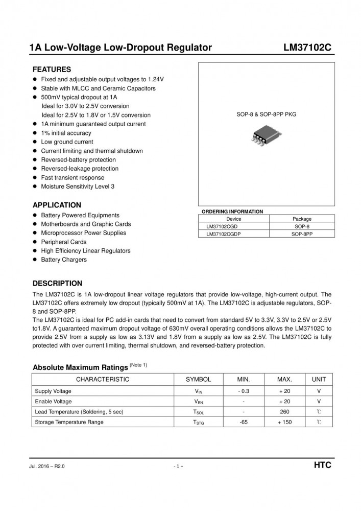LM37102CGD datasheet page 1