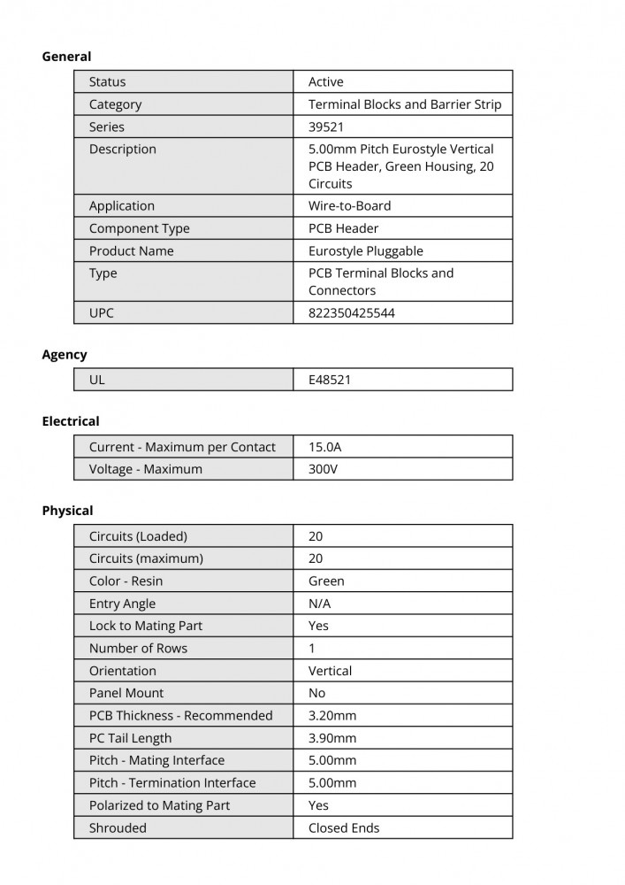 MOLEX 395216020 technical document page 2