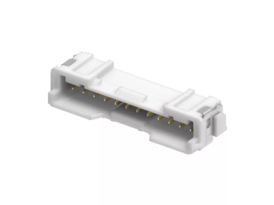 2.00mm Pitch, Micro-Lock Plus PCB Header, Single Row, Right-Angle, Surface Mount, 0.76µm Gold Plating, Positive Lock, 10 Circuits, Low-Halogen, Natural (White)