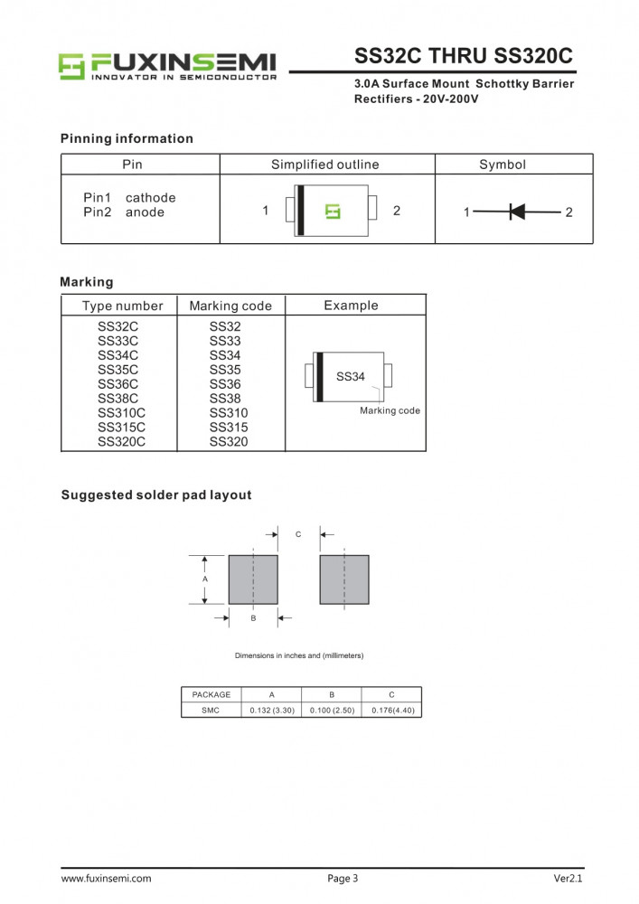 SS36C datasheet page 3