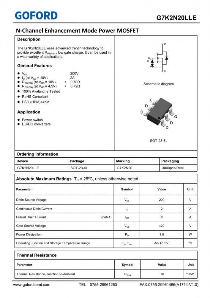 G7K2N20LLE datasheet page 1