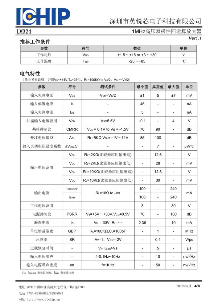 LM324S datasheet page 4