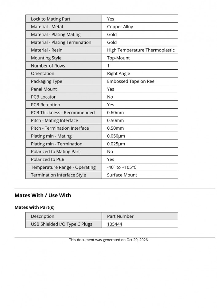 Technical document page 3 for MOLEX 2171790004