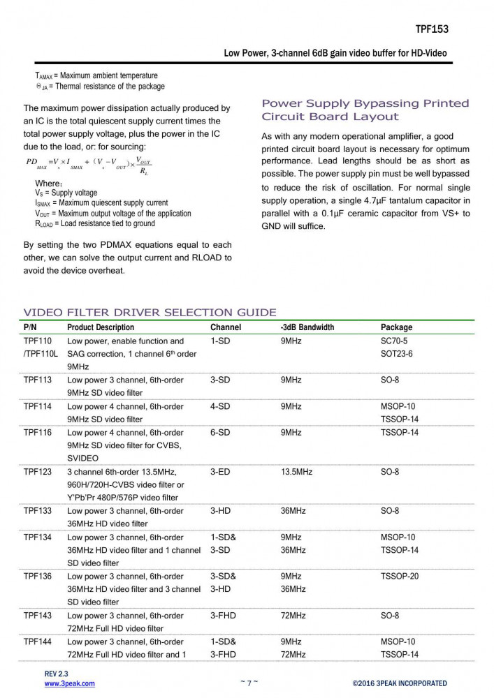 TPF153-SR datasheet page 7