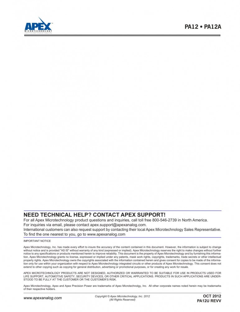 PA12H datasheet page 5