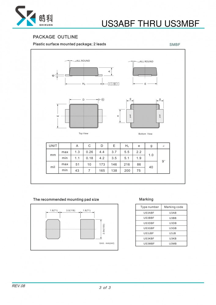 US3JBF datasheet page 3