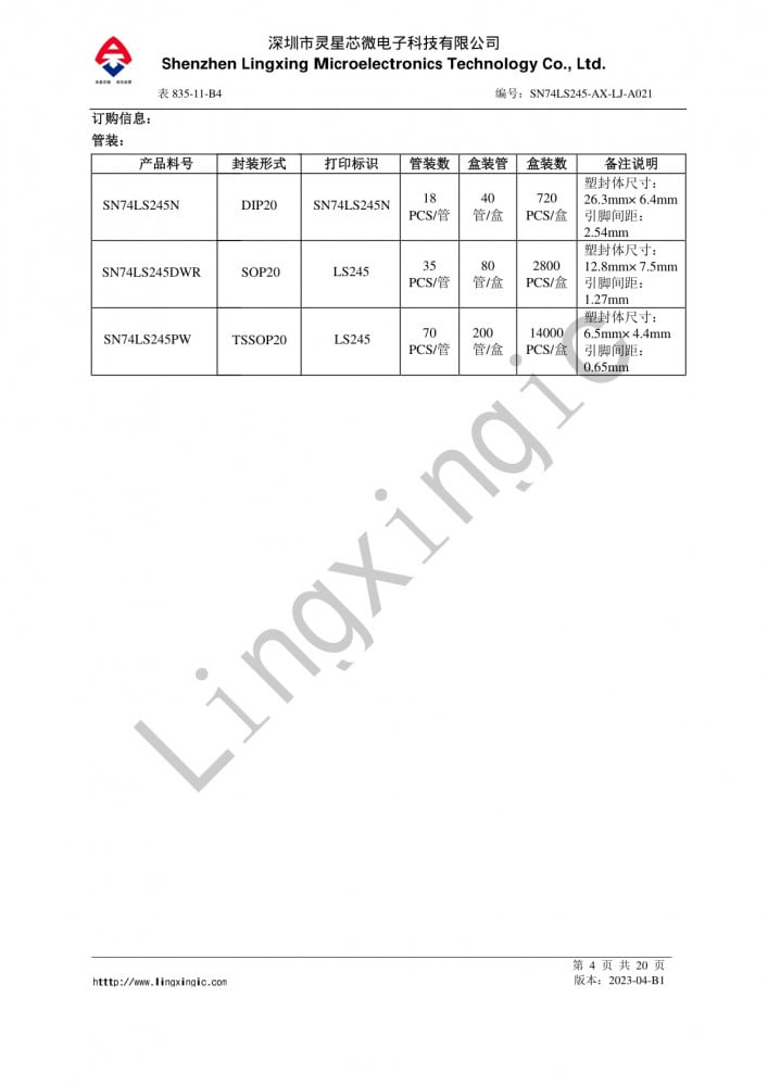 SN74LS245 datasheet page 4