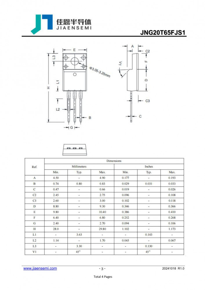 JNG20T65FJS1 datasheet page 3