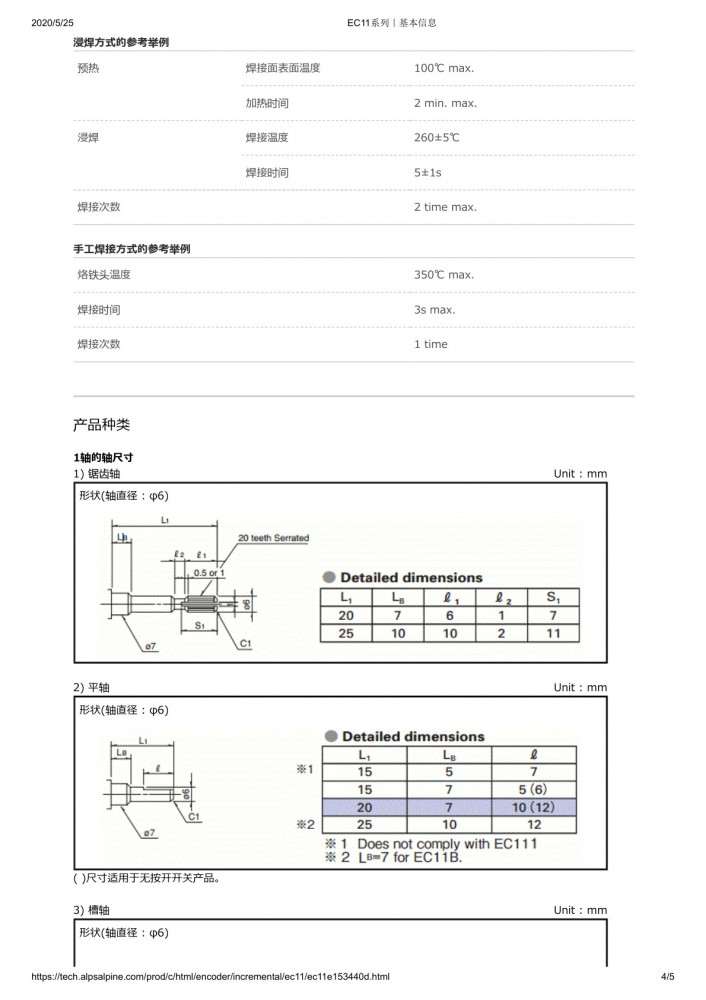 EC11E153440D technical document page 4
