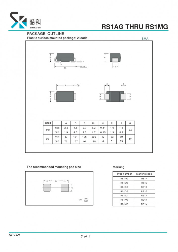 RS1JG datasheet page 3