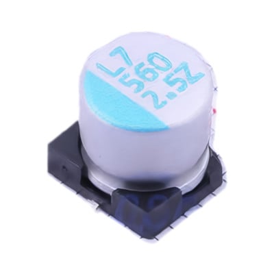Lelon OVZ561M0ETR-0608 Aluminum-Polymer Capacitor