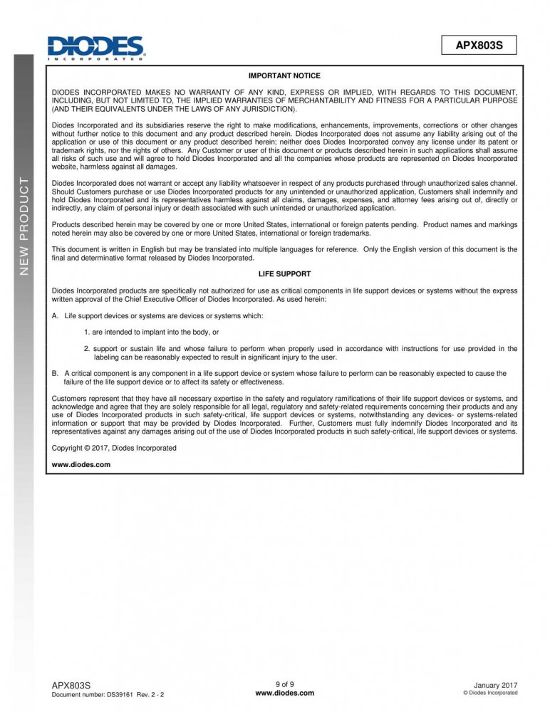 APX803S datasheet page 9