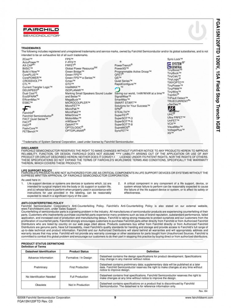 FGA15N120FTDTU datasheet page 9