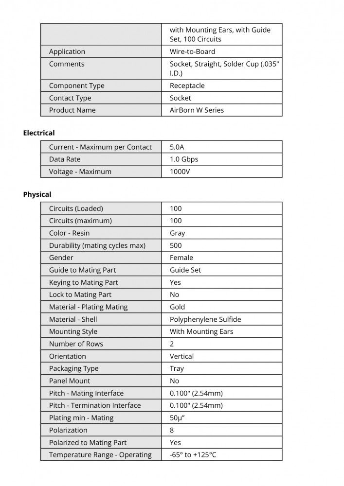 WTB100SACSY-8 technical document image, page 2