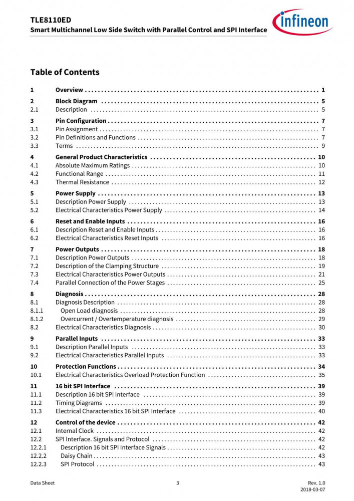 TLE8110ED datasheet page 3