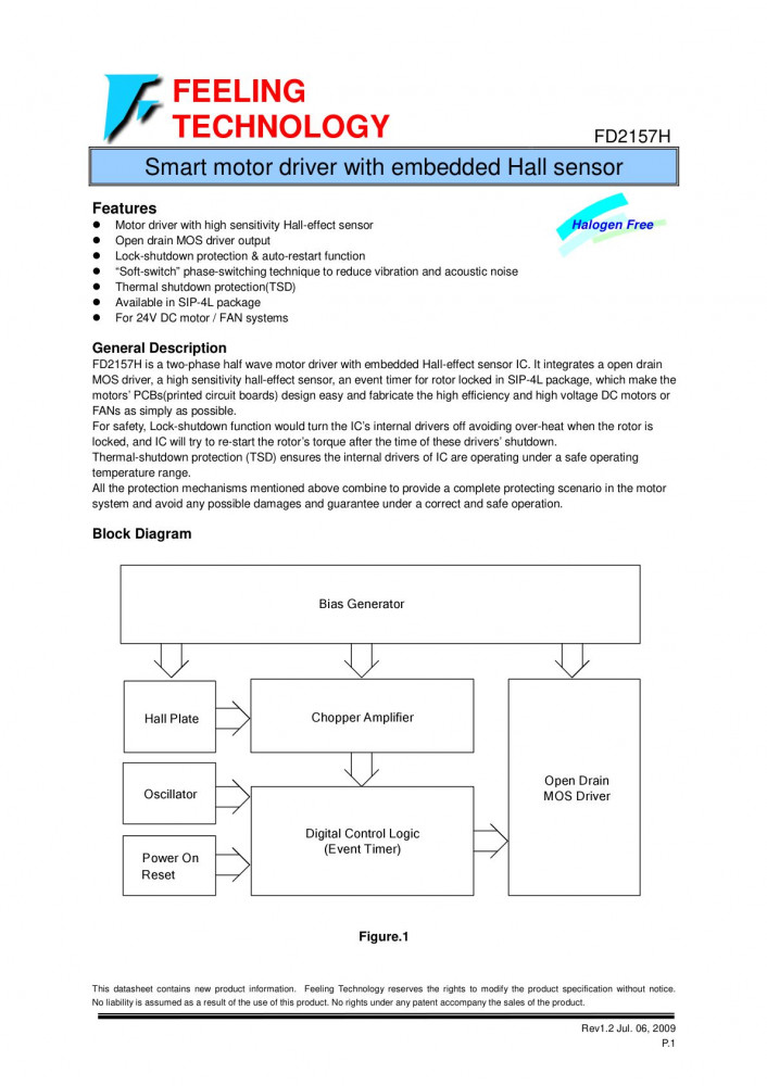 FD2157H-G1 datasheet page 1