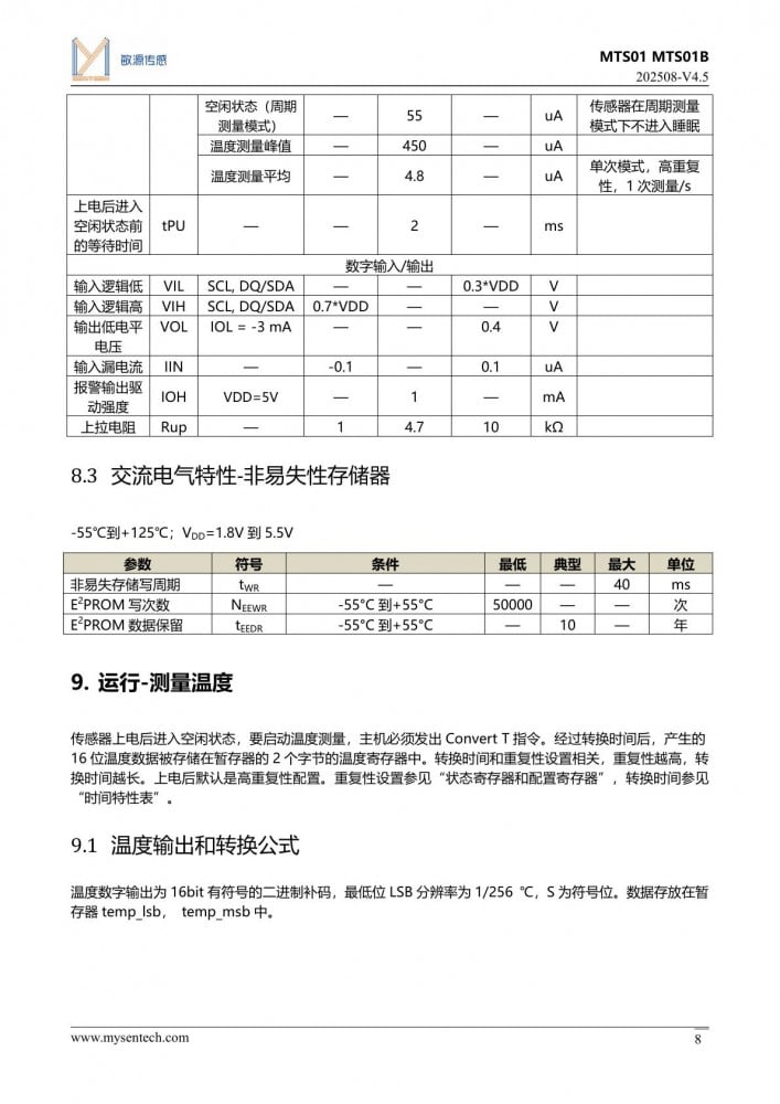 MTS01P datasheet page 8