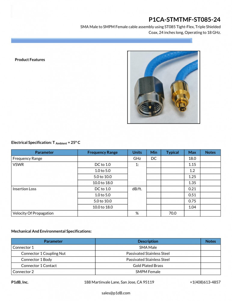 P1CA-STMTMF-ST085-24 technical document page 1