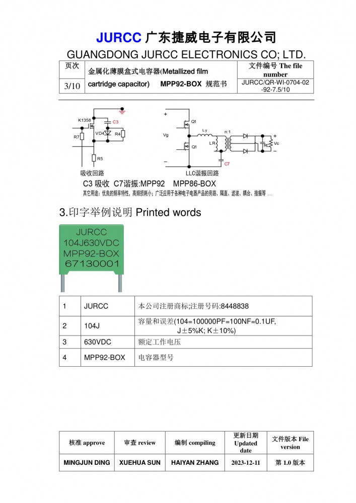 JURCC MPP92-BOX datasheet page 3