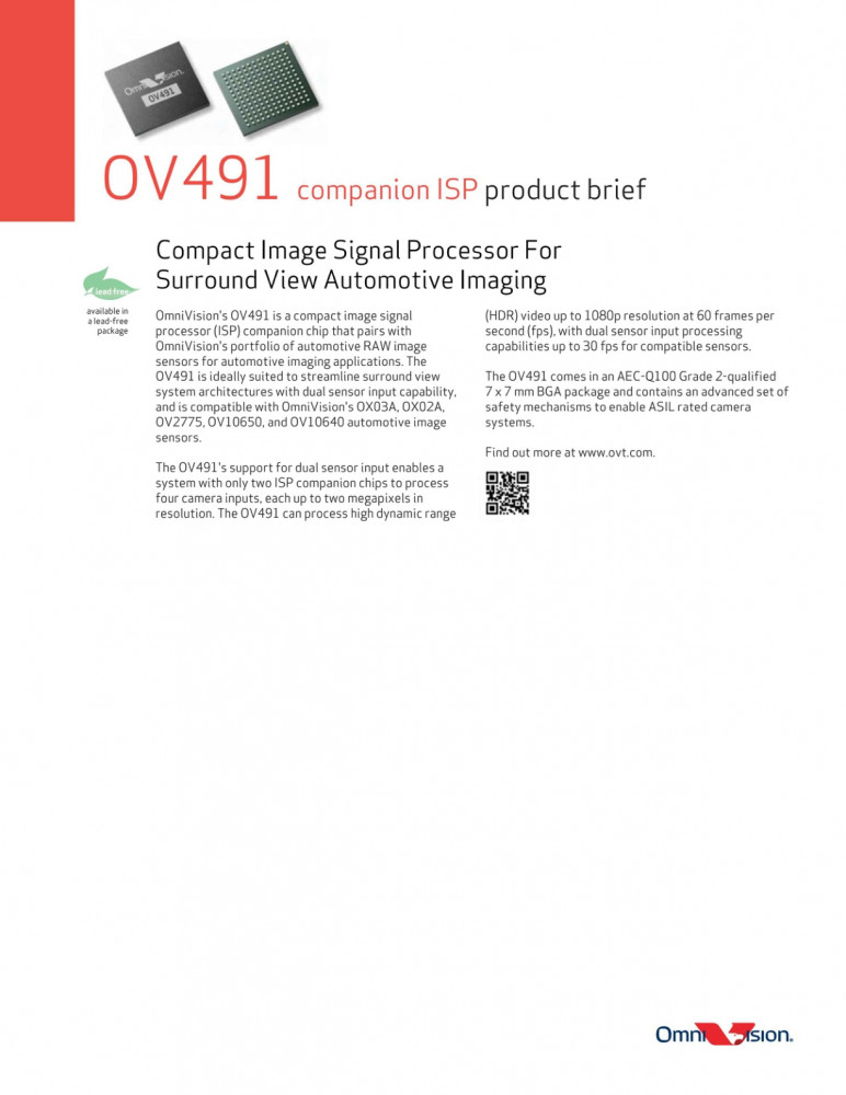 OmniVision OV491 product brief page 1