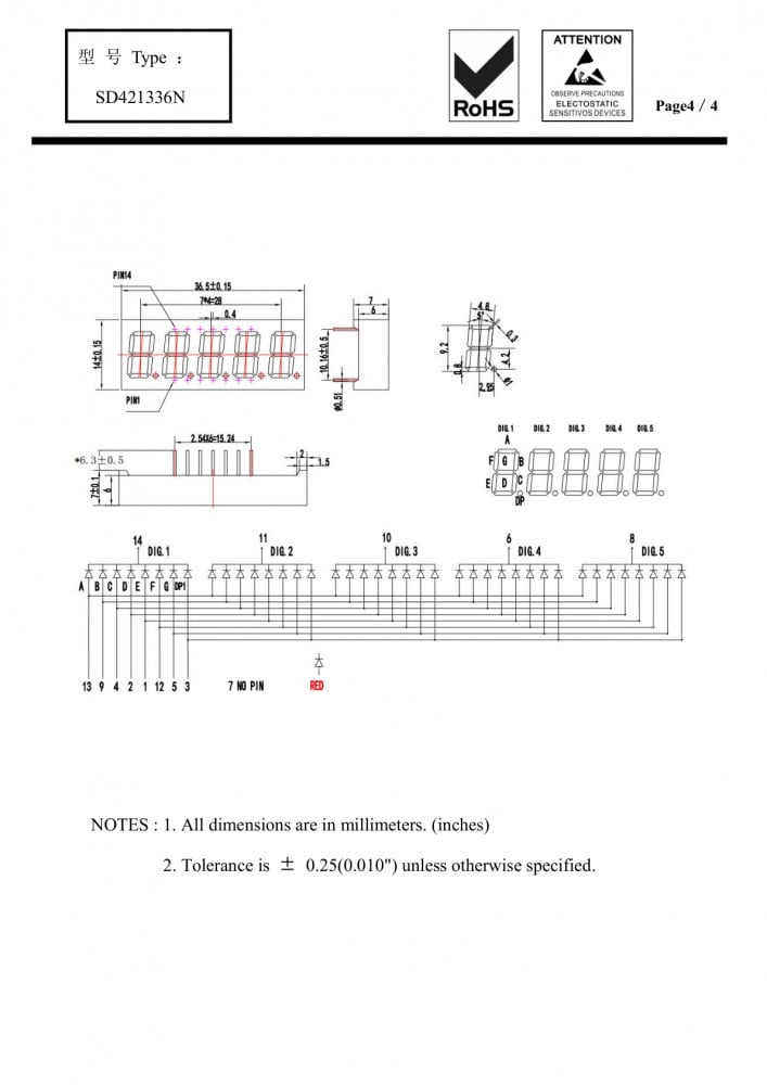 SD421336N/40 specification document page 5