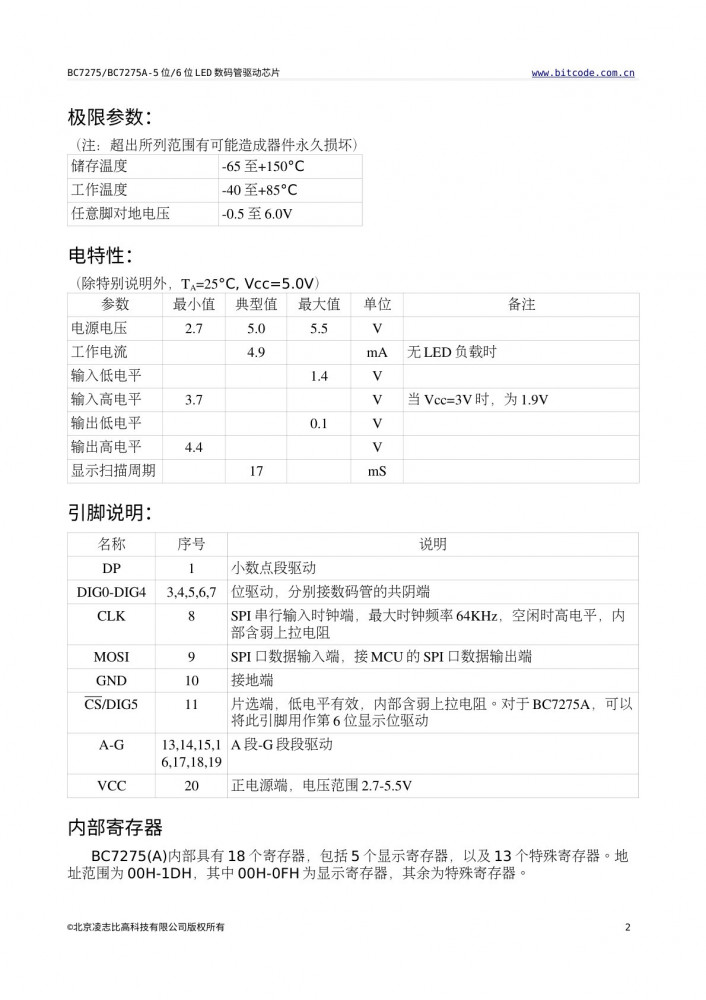 BC7275AEC datasheet page 2