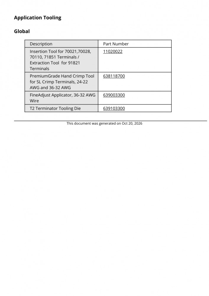 Molex SL product specification page 3