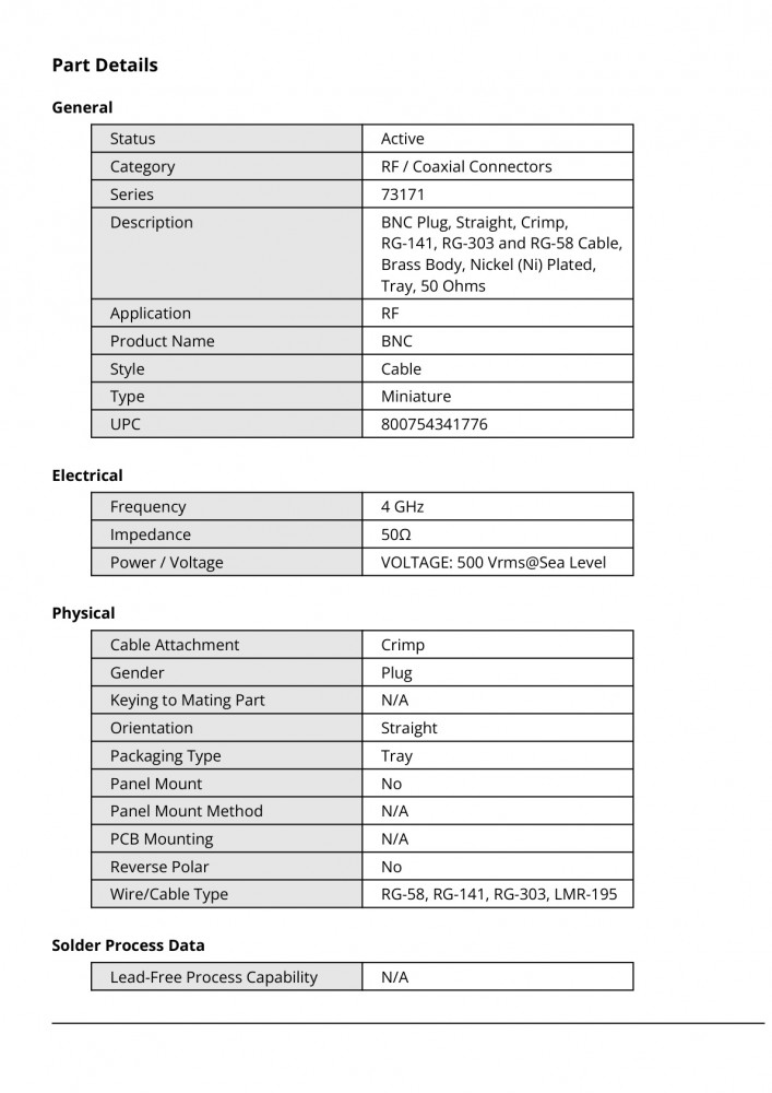 Product document page 2 for MOLEX 731045003