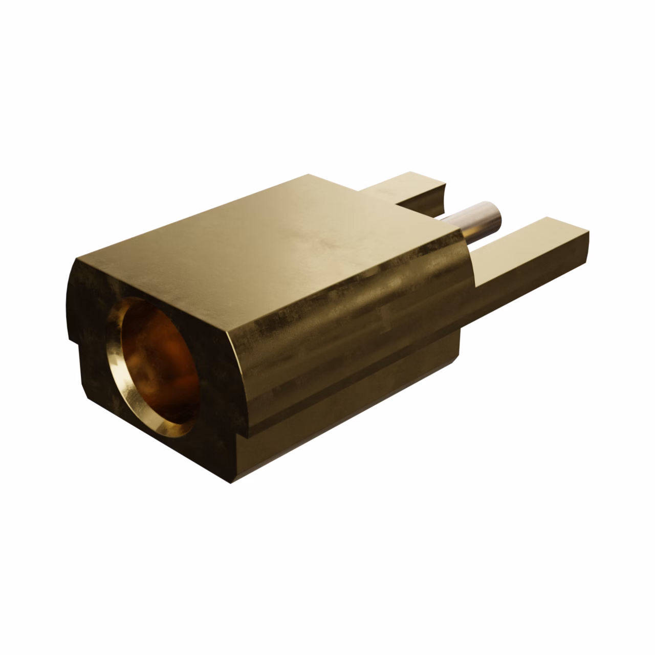 SSMCX Jack, Straight, PCB Receptacle, Edge Mount, Brass Body, Gold (Au) Plated, Tray, 50 Ohms for sale