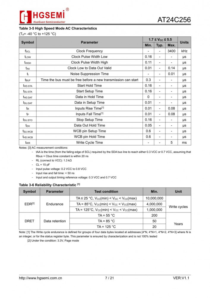 AT24C256MT/TR-HG datasheet page 7