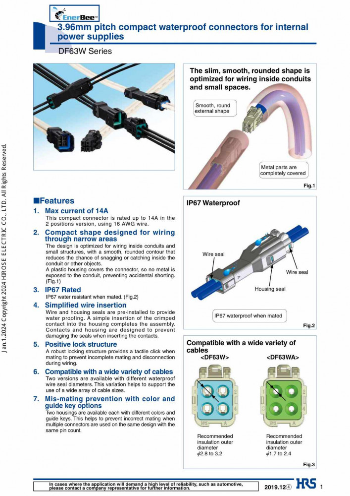 HRS DF63W series document page 1