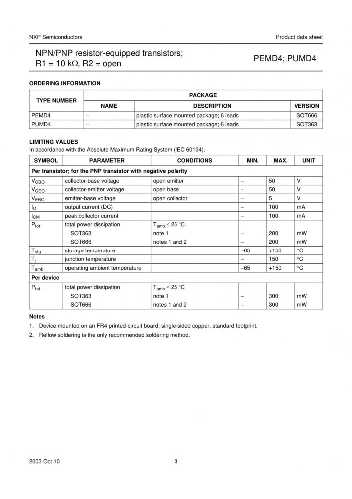 PEMD4 datasheet page 4