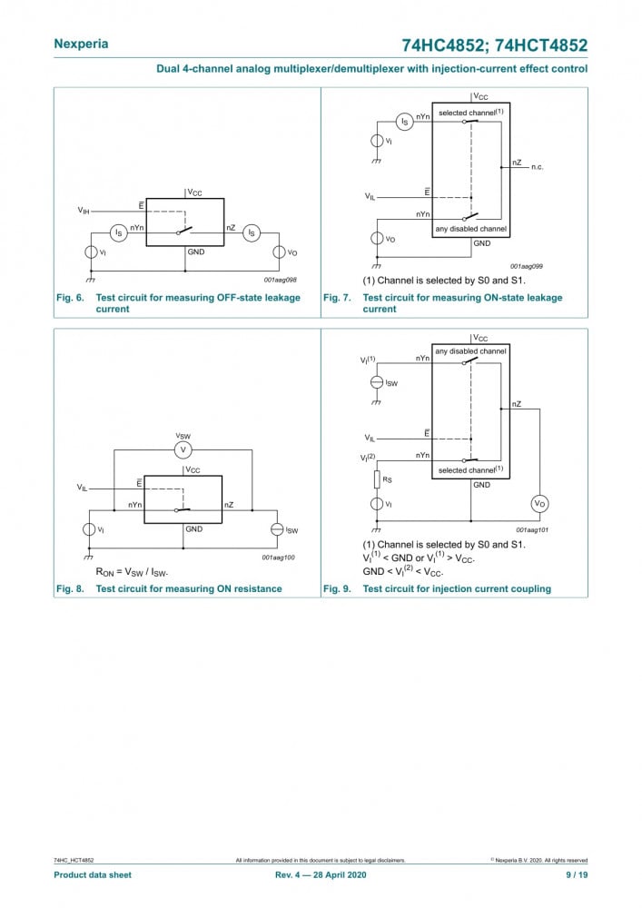 74HC4852 datasheet page 9