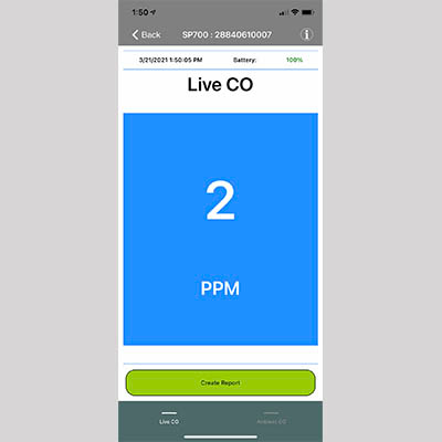 Wireless Carbon Monoxide Meter. Use with Your Smart Phone & FREE TPI View App to test for Ambient CO. for sale