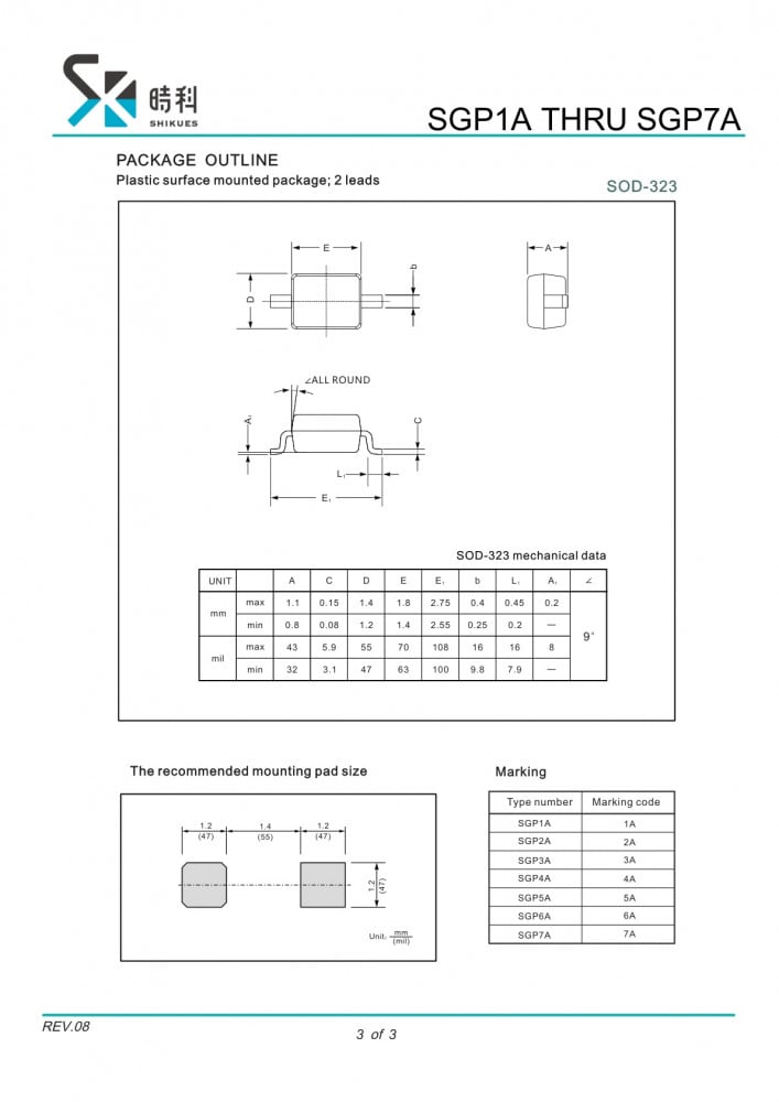 SGP7A datasheet page 3
