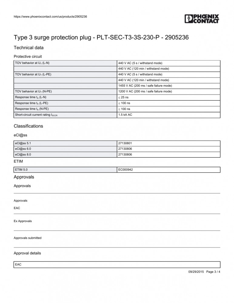 Phoenix Contact 2905236 technical document page 3