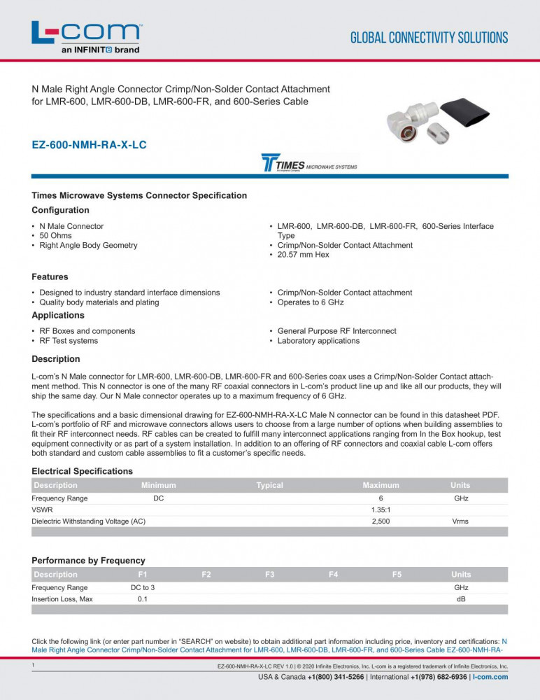 EZ-600-NMH-RA-X-LC datasheet page 1