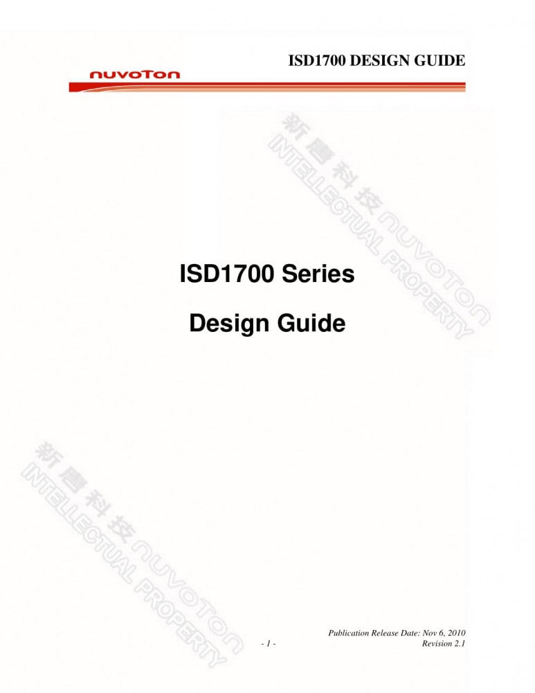 ISD1700 design guide page 1