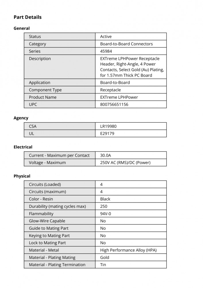 MOLEX 459844931 technical document page 2