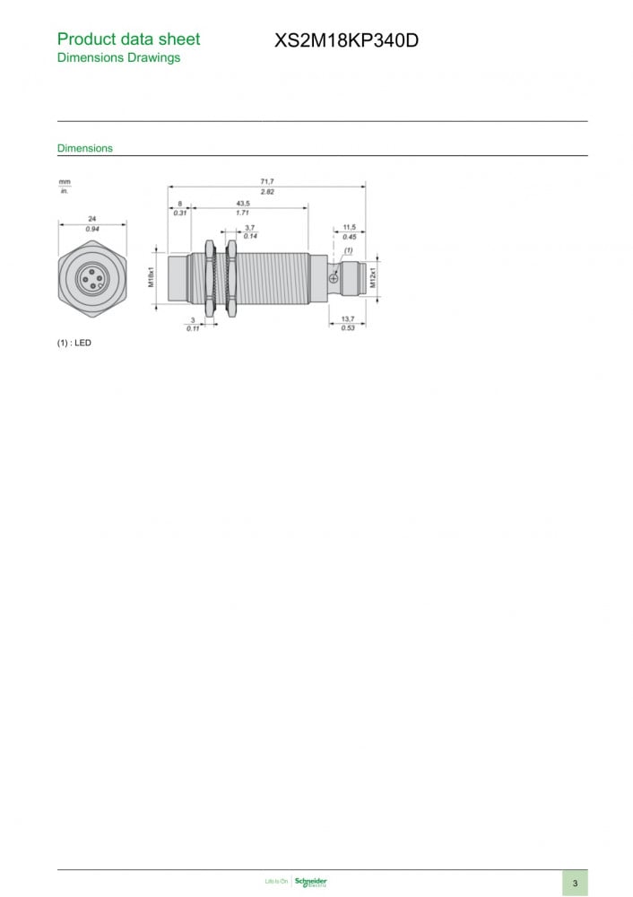 XS2M18KP340D technical document page 3