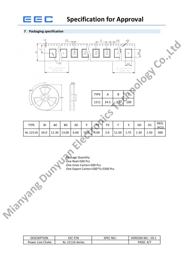 EEC AL-1211A specification page 5