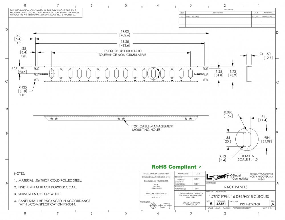 PR175DS916B technical document page