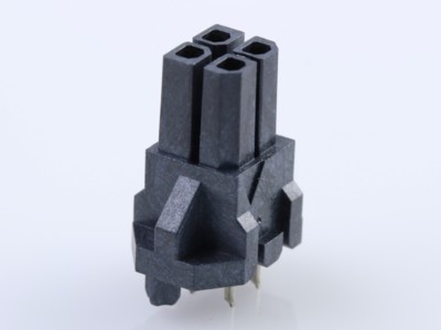 Micro-Fit BMI Receptacle Header, Dual Row, Vertical, with Press-fit Plastic Pegs, 0.76µm Gold (Au) Selective, 20 Circuits