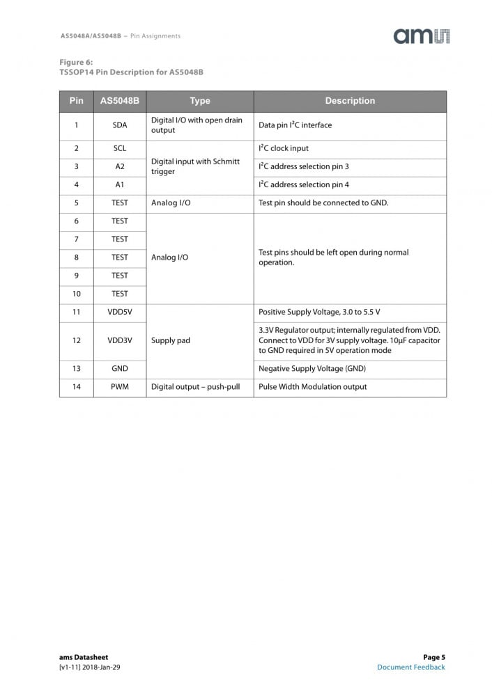AS5048A datasheet page 5