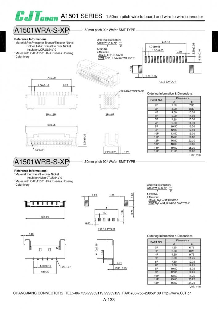 CJT A1501 series datasheet page 9