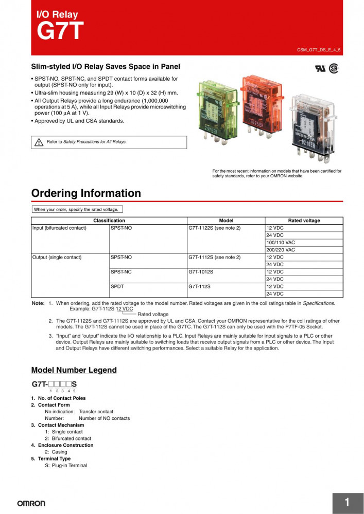G7T relay catalog page 1