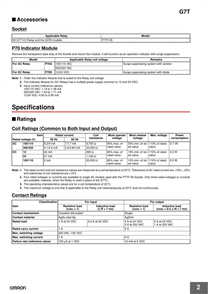 G7T relay catalog page 2